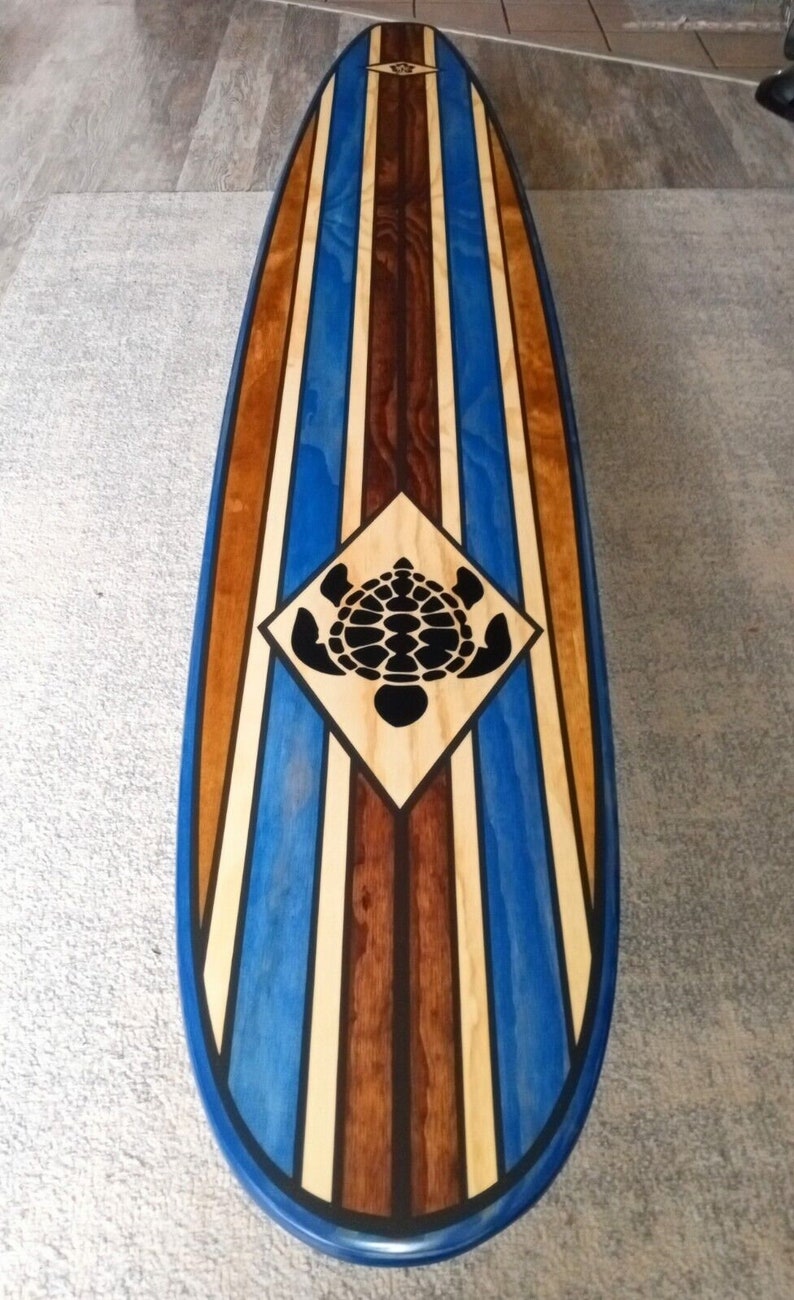 Blue Wood Surfboard Bar Top Turtle Shower Honu - Etsy