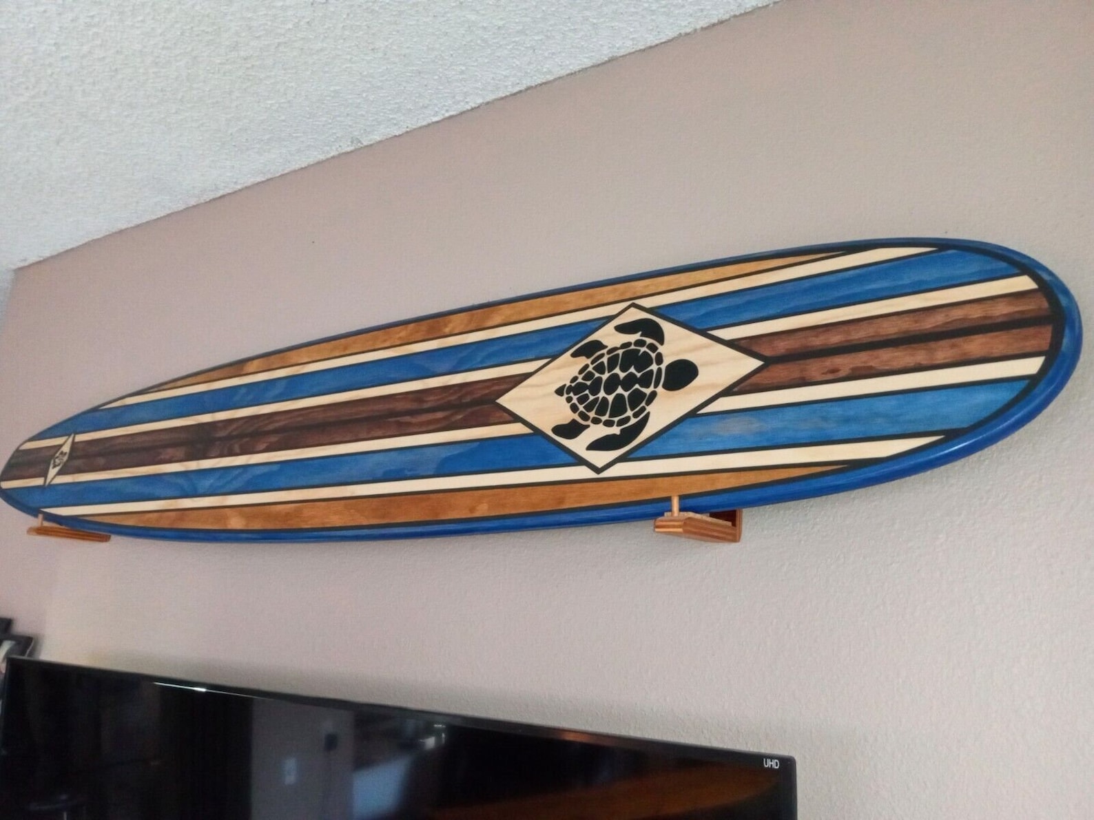 Blue Wood Surfboard Bar Top Turtle Shower Honu - Etsy