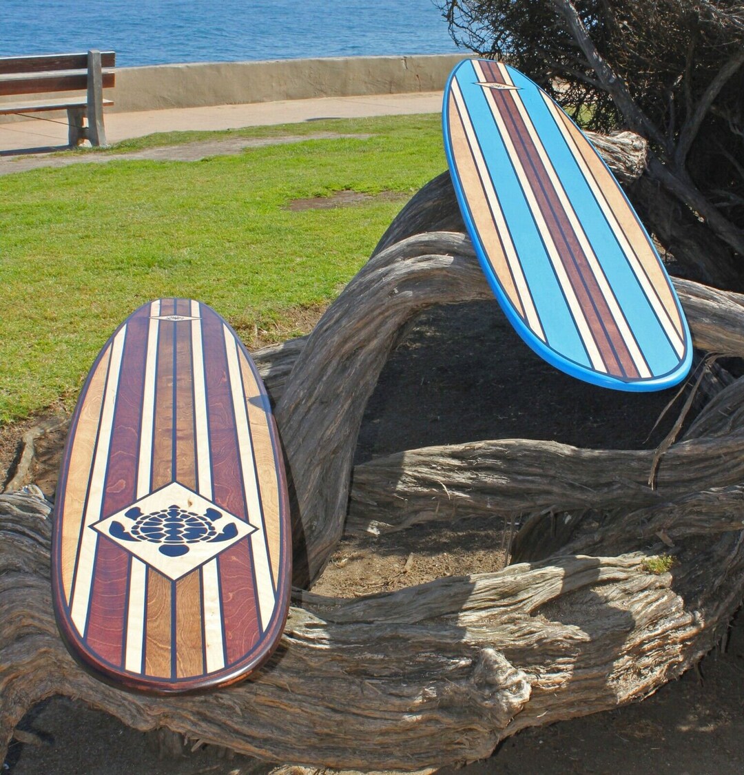 TWO!! 7 Ft Wood Surfboards Wall Art Table Bar Top Tiki Decor Shower - Etsy