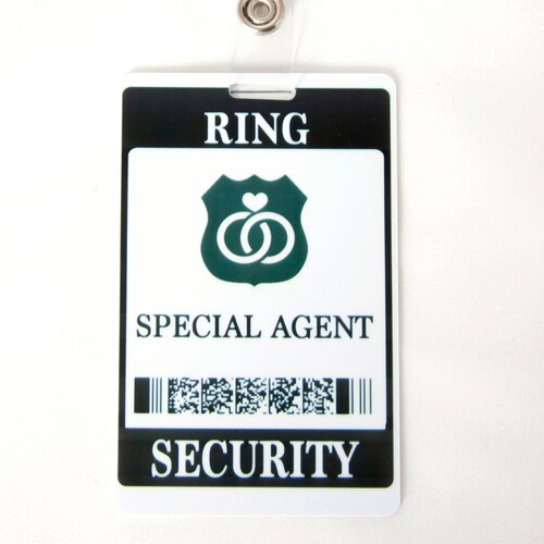 Ring Security ID Badge Wedding Ring Bearer Alternative / - Etsy