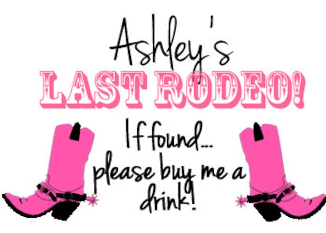 Last Rodeo - Bachelorette Party Temporary Tattoo - Etsy