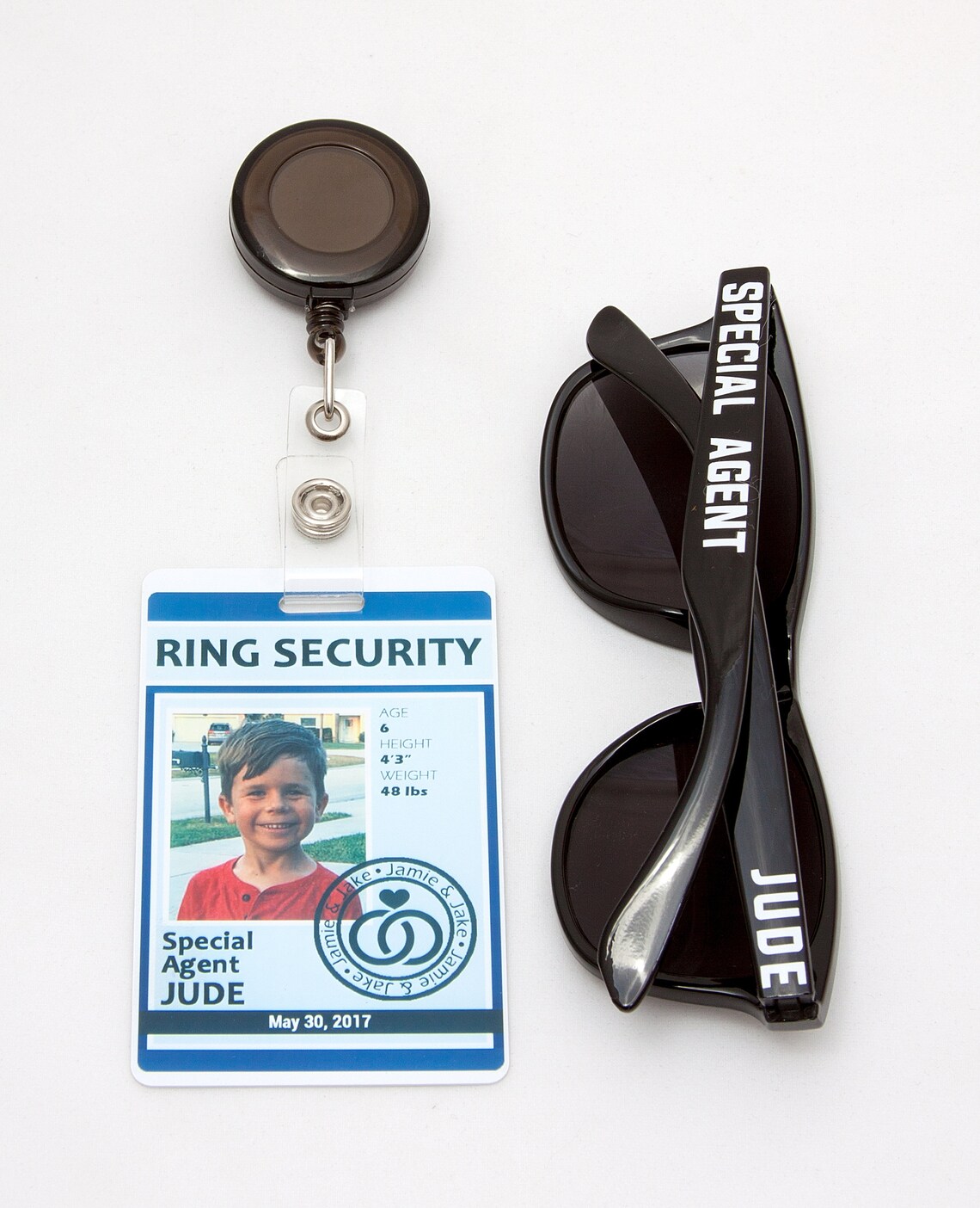 Ring Security ID Badge in BLUE Wedding Ring Bearer - Etsy