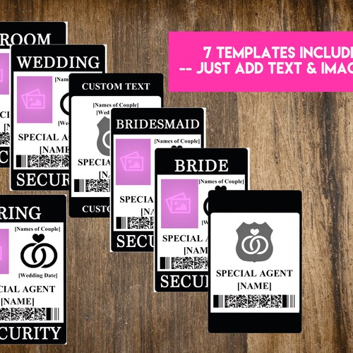 INSTANT DOWNLOAD Ring Security Badge / Wedding Security Suite - Etsy