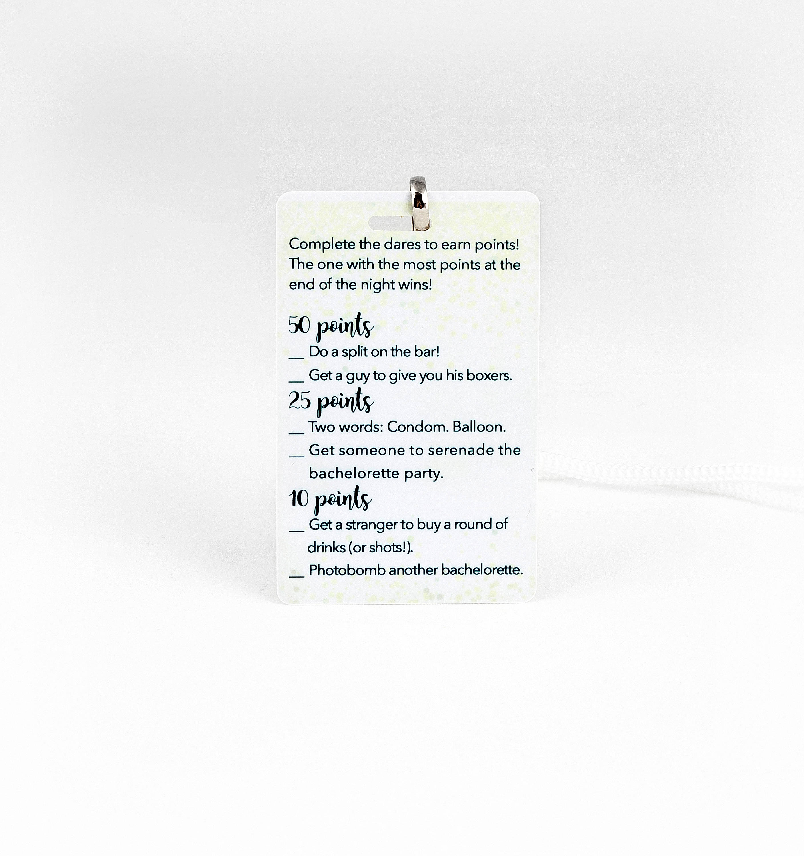 Bachelorette Party Dare Game & Swag/souvenir on Lanyard - Etsy