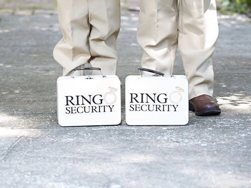 SET OF 2 Chalkboard Ring Security Boxes White or Black With | Etsy