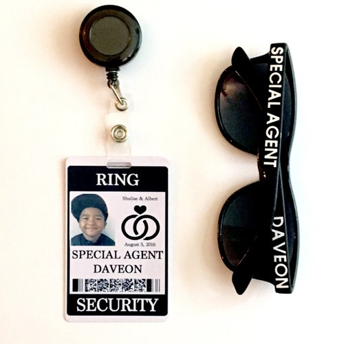 Ring Security Id Badge Set With Sunglasses Wedding Ring Etsy