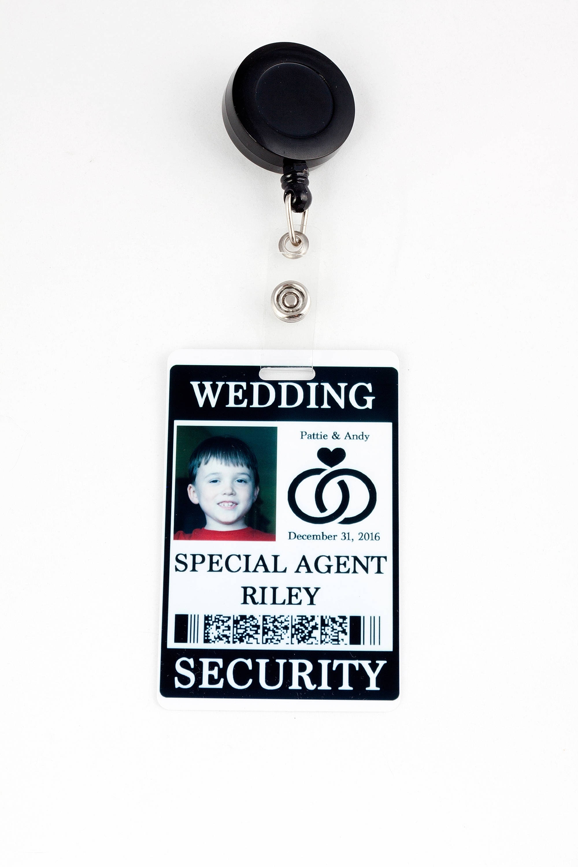 Ring Security ID Badge with Badge Reel Wedding Ring Bearer | Etsy