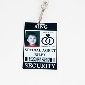 Ring Security ID Badge With Badge Reel - Wedding Ring Bearer ...