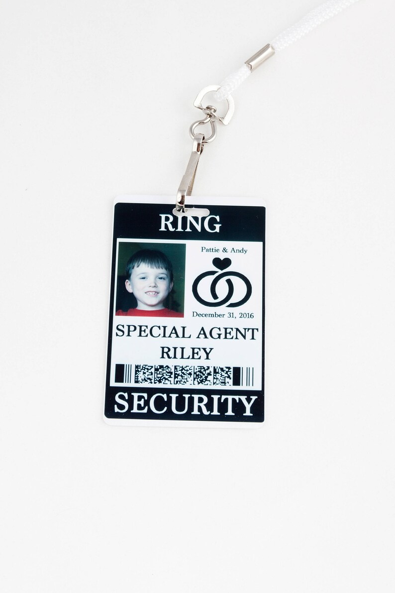 Ring Security ID Badge With Badge Reel Wedding Ring Bearer - Etsy