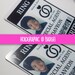 SET OF 2 Ring Security ID Badges With Badge Reels Wedding Ring Bearer ...