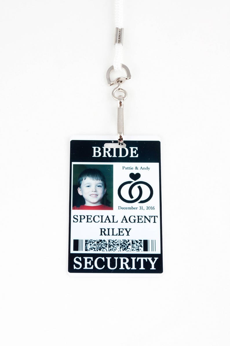 Ring Security ID Badge With Badge Reel Wedding Ring Bearer - Etsy