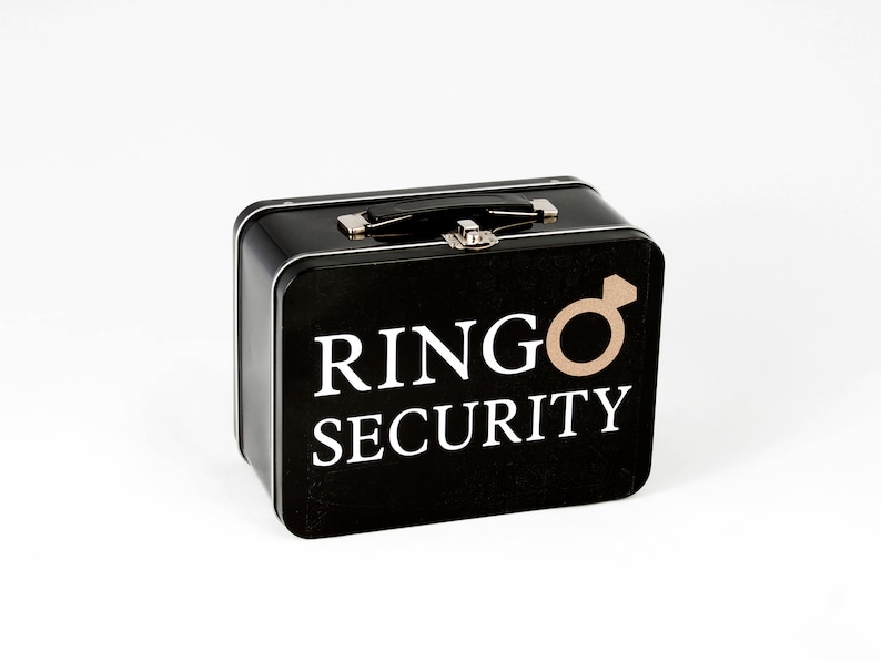 Black Ring Security Box With Ring Pillow - Complete With Coloring Book ...
