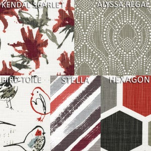 Tab Top Curtain Panels Hexagon Scarlet Red - Etsy