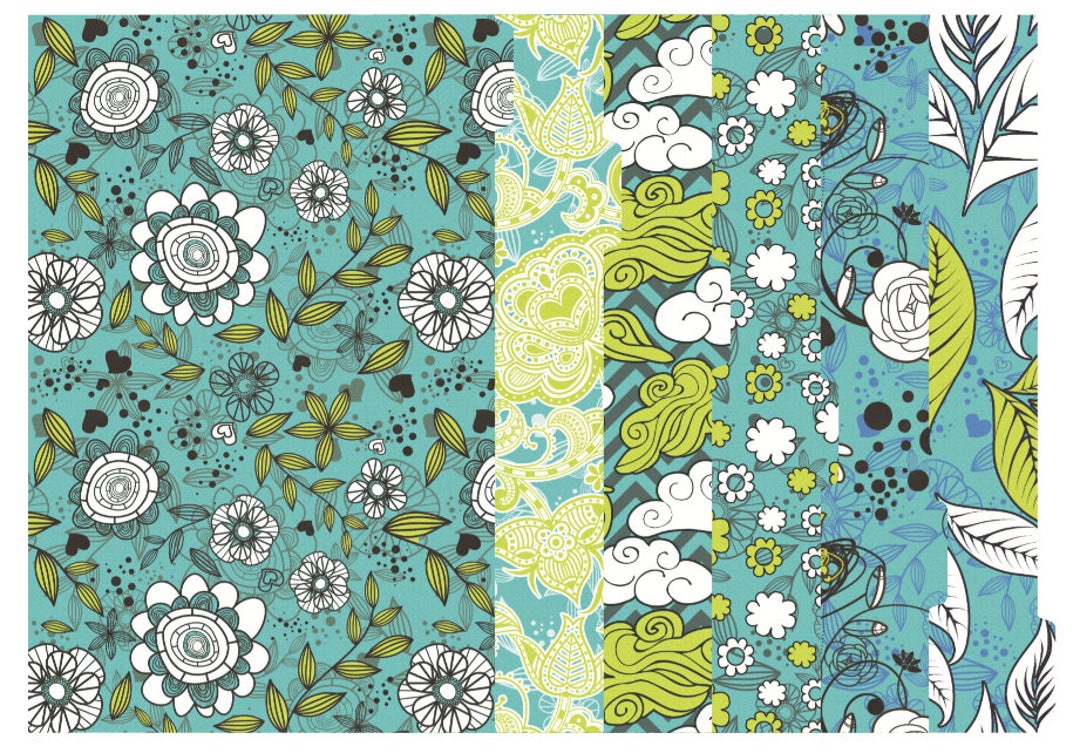 Turquoise Set of 6 Tabbed Dividers - Etsy