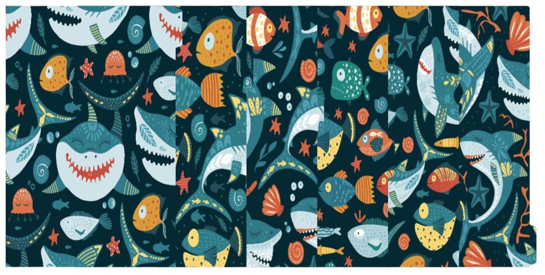 Shark Week 3 Set of 6 Tabbed Dividers - Etsy