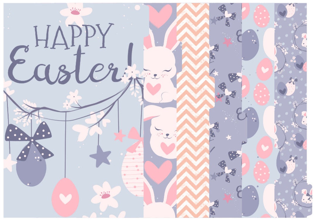 Easter Bunnies Set of 6 Tabbed Dividers - Etsy