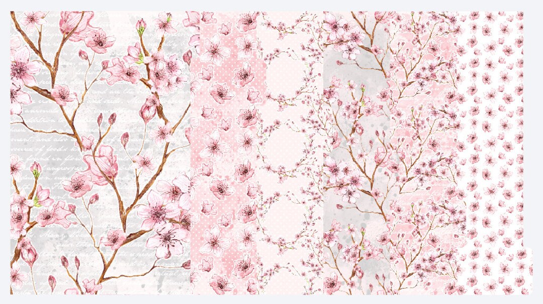 Cherry Blossoms Set of 6 Tabbed Dividers - Etsy