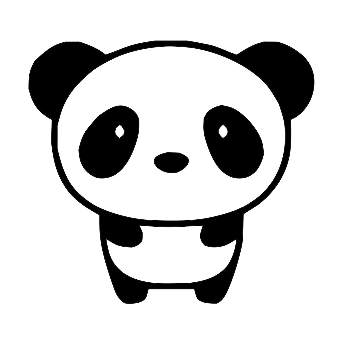 Cute Sad Panda Vinyl Decal for Laptops Cellphones Cars - Etsy
