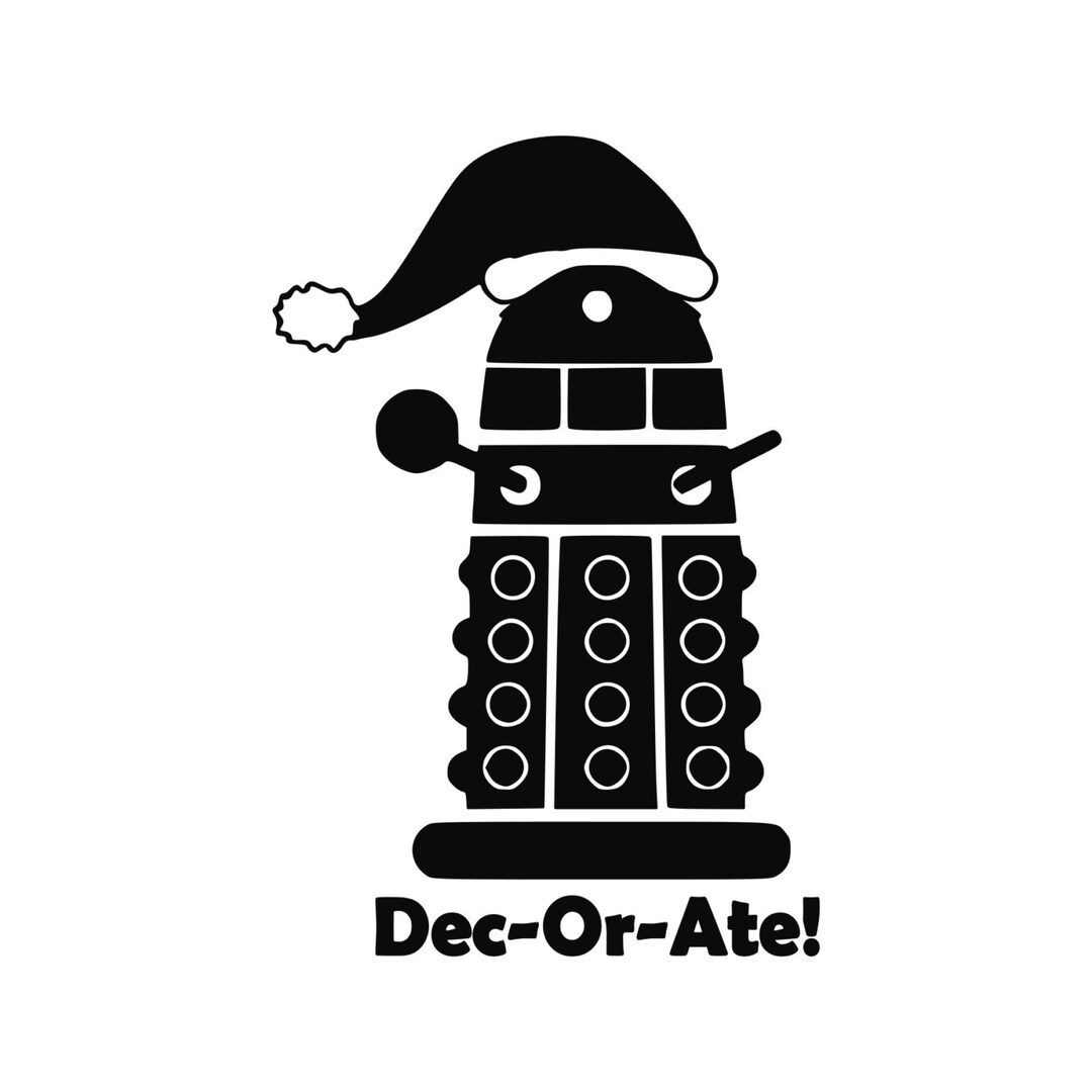 Doctor Who Inspired Christmas Dalek Decal Vinyl Sticker MacBook Laptop ...