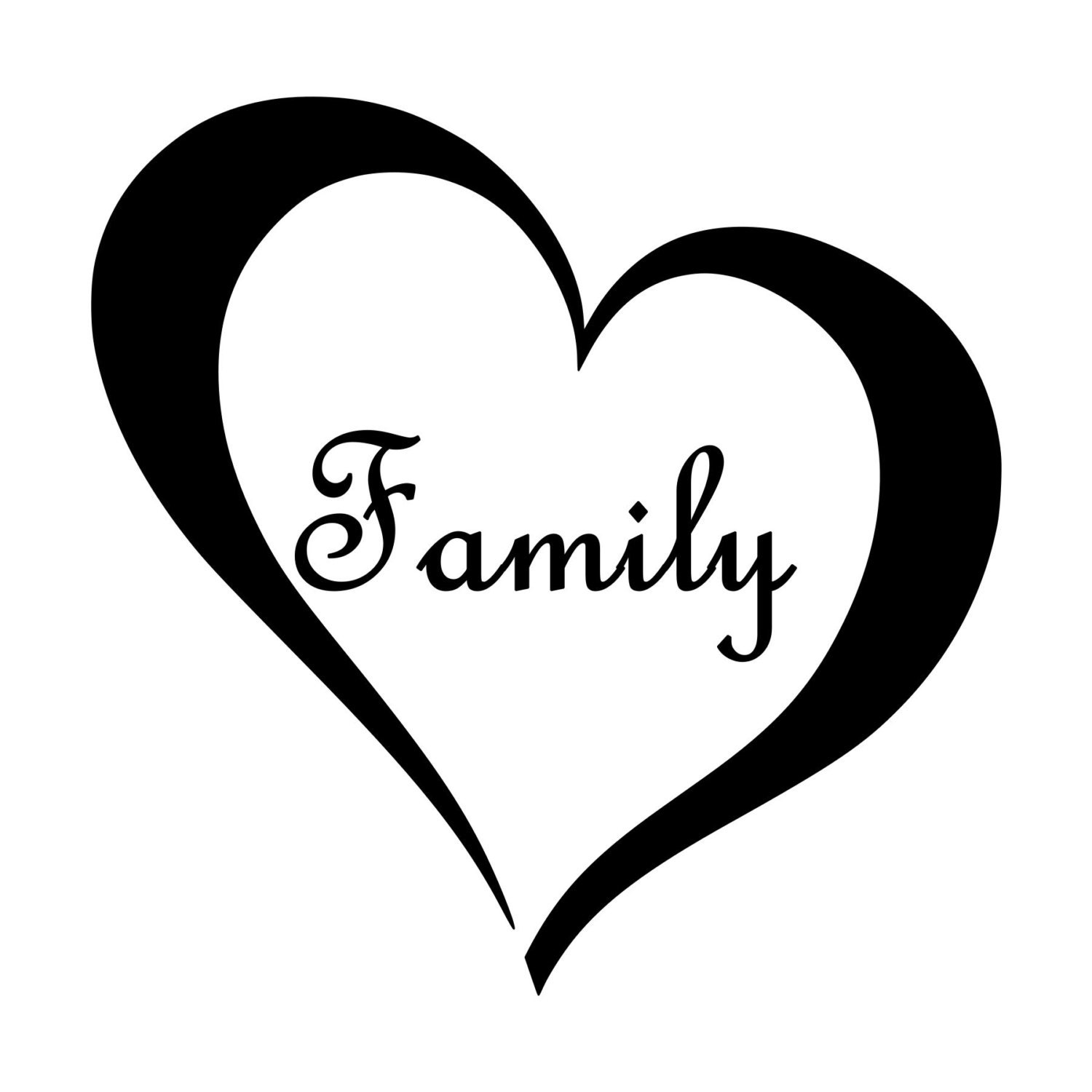 Family Heart Vinyl Wall Decal Love For homes laptops and | Etsy