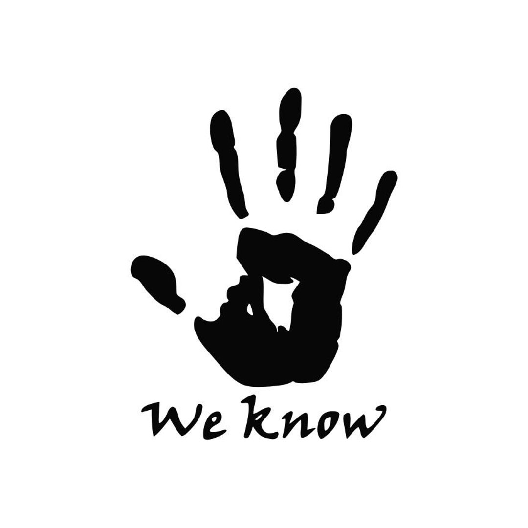 Skyrim Inspired We Know Vinyl Decal Dark Brotherhood Sticker Gaming ...