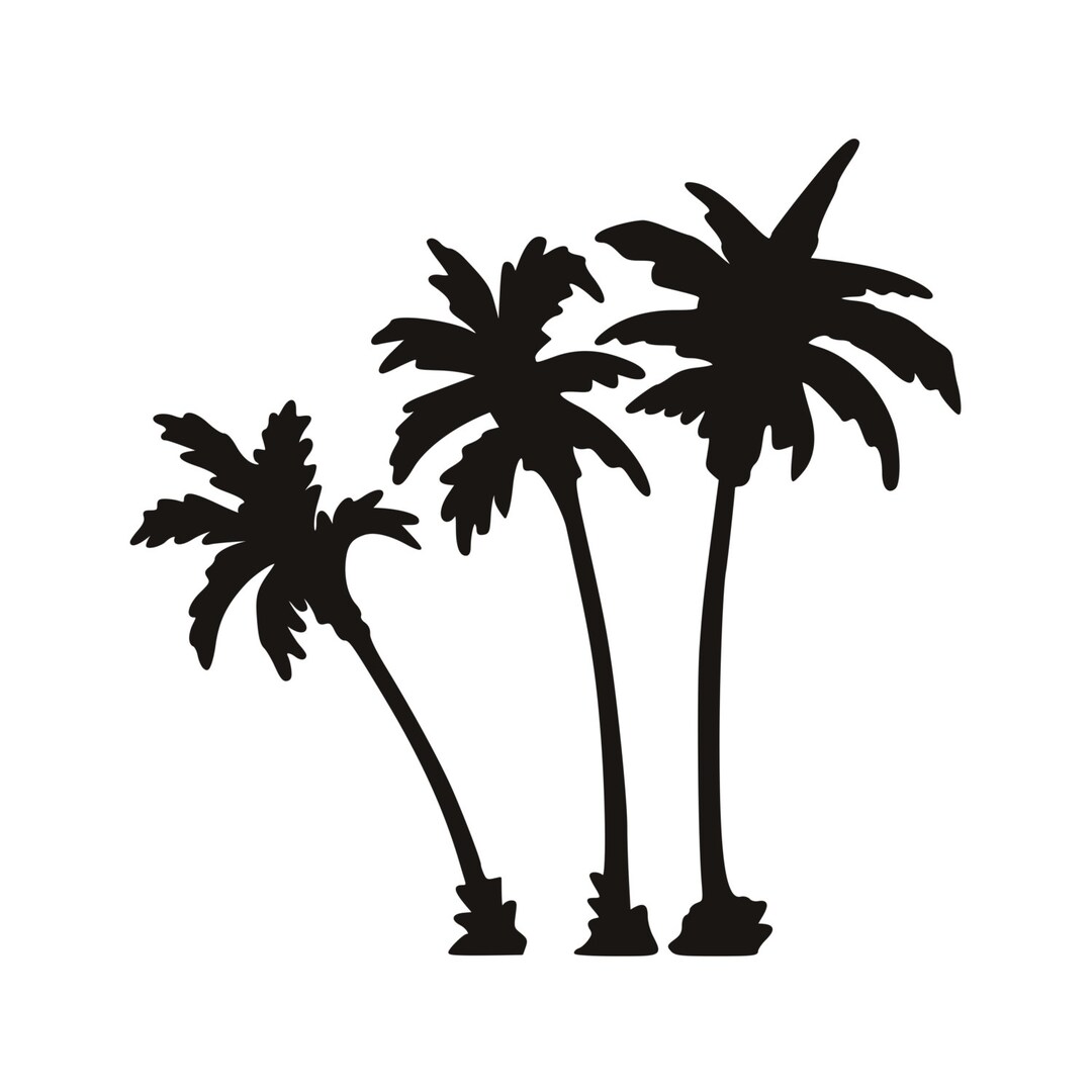 Palm Trees Vinyl Decal 0092 - Etsy