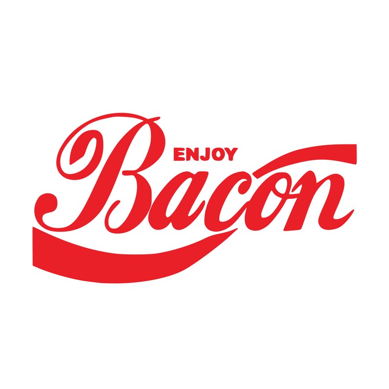 Enjoy Bacon Logo Funny Vinyl Decal 0066 - Etsy