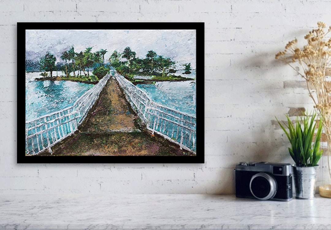 Coconut Island - Original Oil Painting, 9x12", Oil/sand/wax on Canvas ...