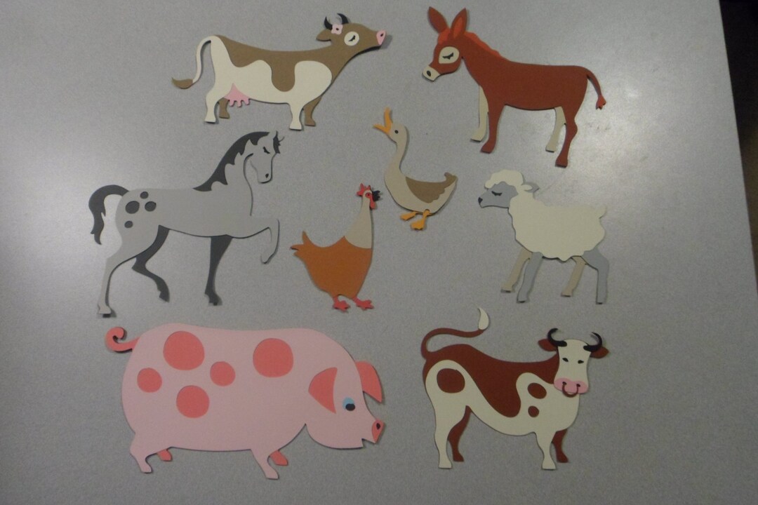 Farm Animal Cricut Die Cut Set - Etsy