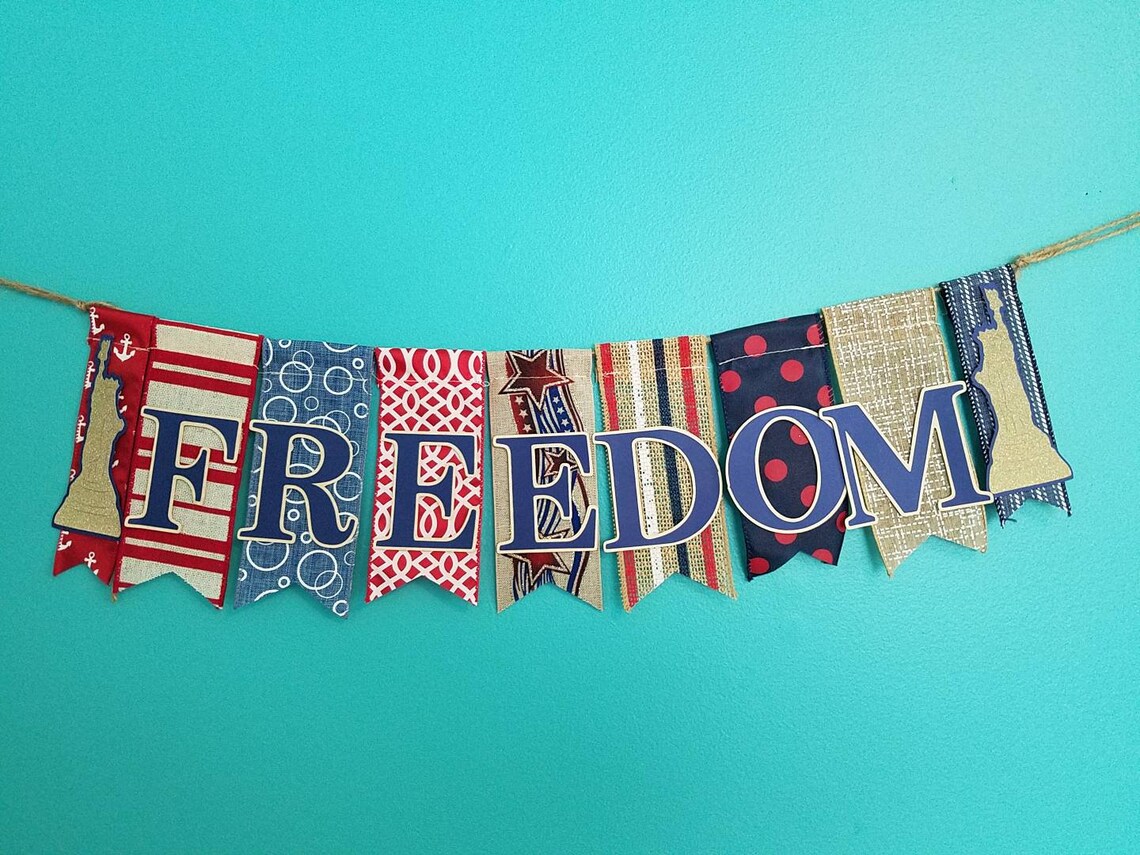 Freedom Ribbon Banner - Etsy