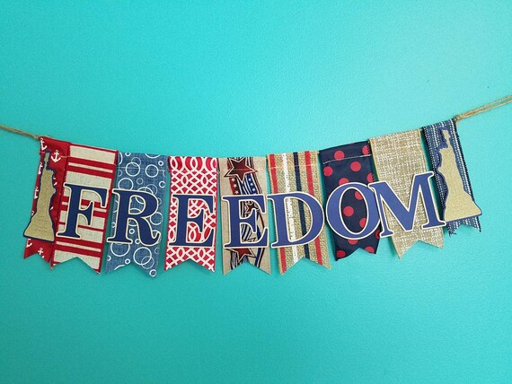 Freedom Ribbon Banner | Etsy