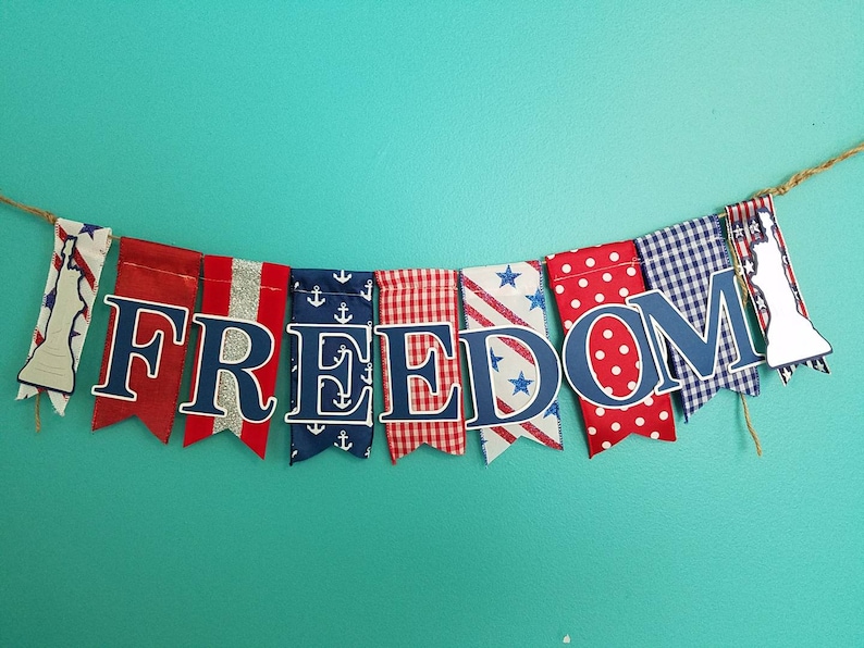 Freedom Ribbon Banner - Etsy