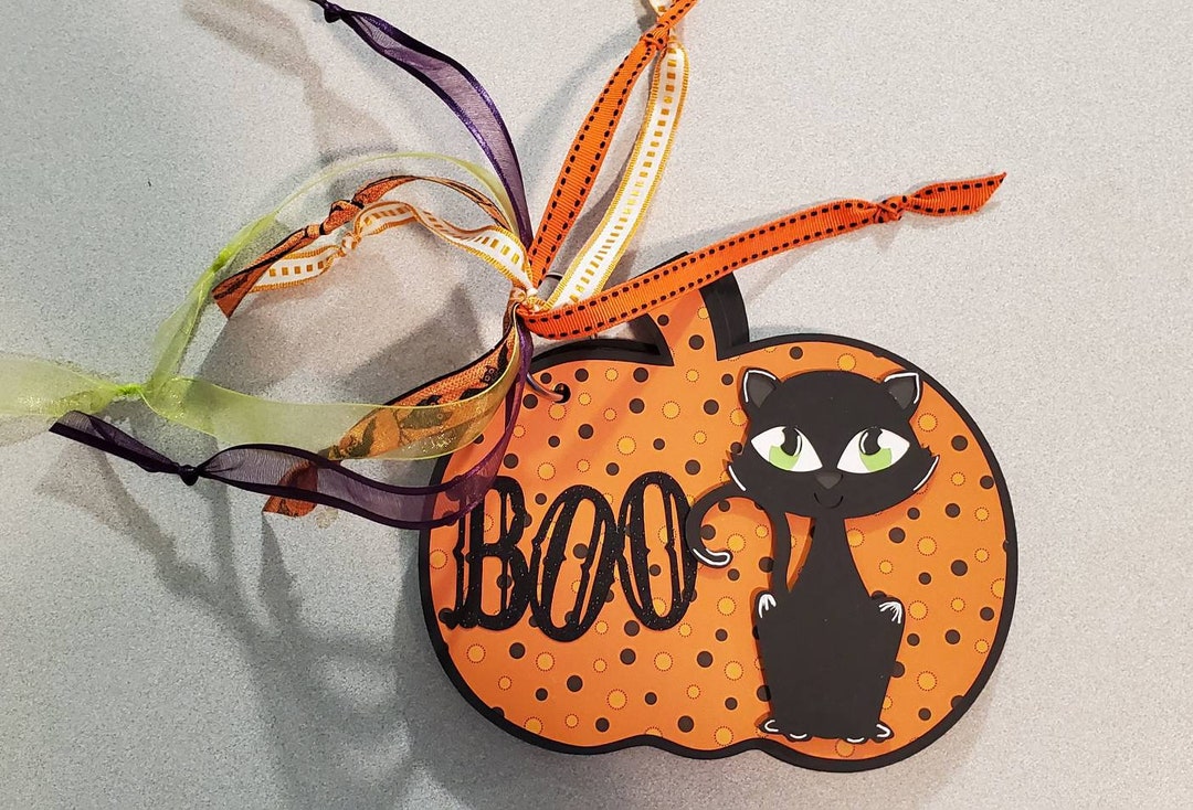 Boo Kitty Pumpkin Shaped Mini Album - Etsy