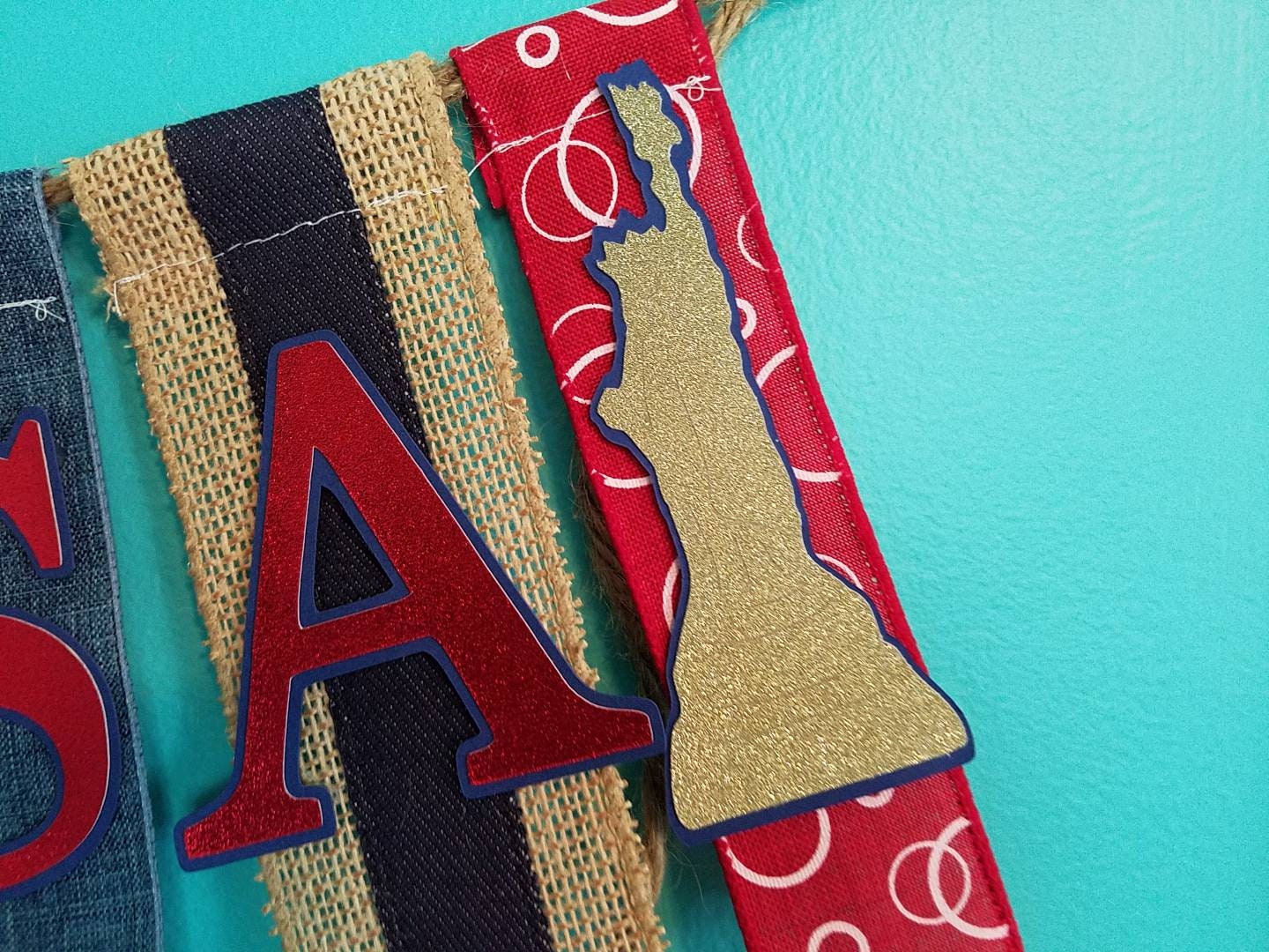 USA Ribbon Banner | Etsy