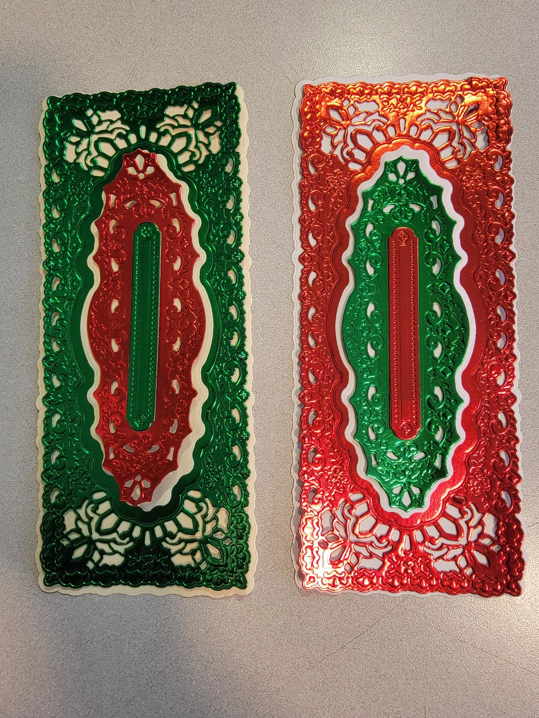 Victorian Slimline Frame Die Christmas Card Making Set - Etsy