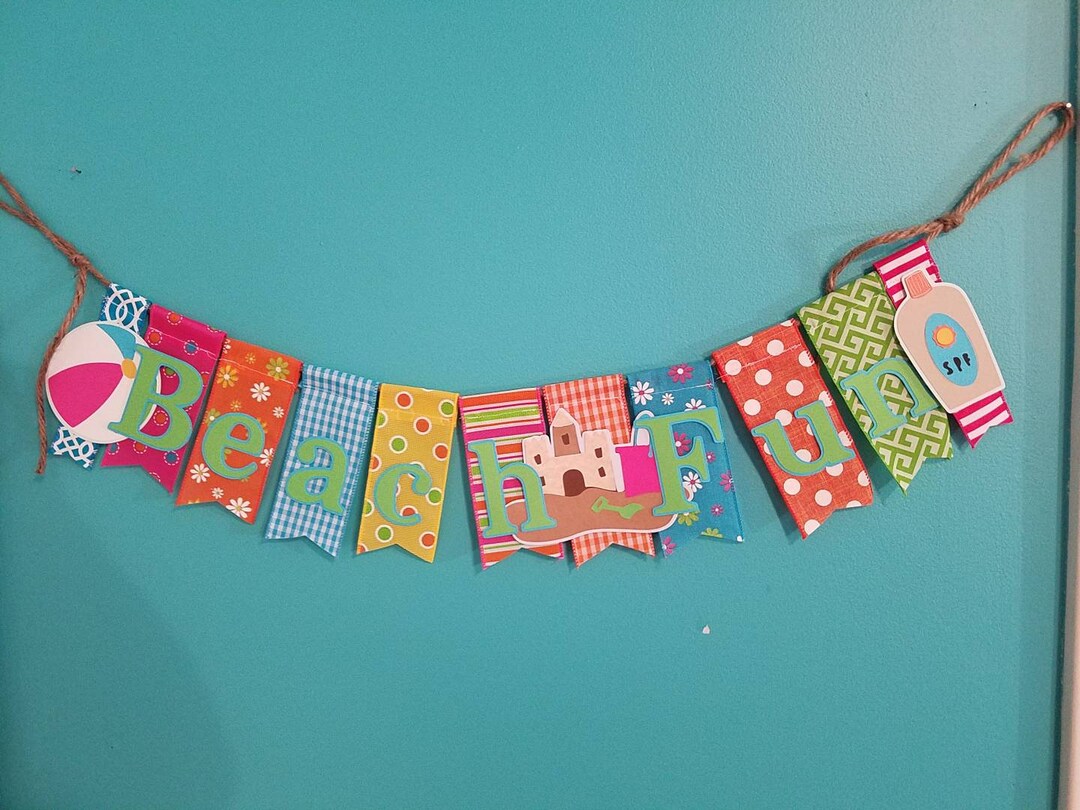 Beach Fun Ribbon Banner - Etsy