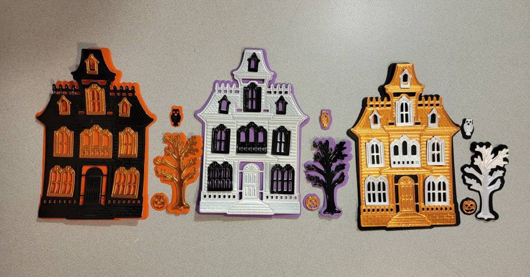 Haunted House Halloween Card Making Kit - Etsy