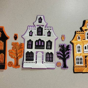 Haunted House Halloween Card Making Kit - Etsy