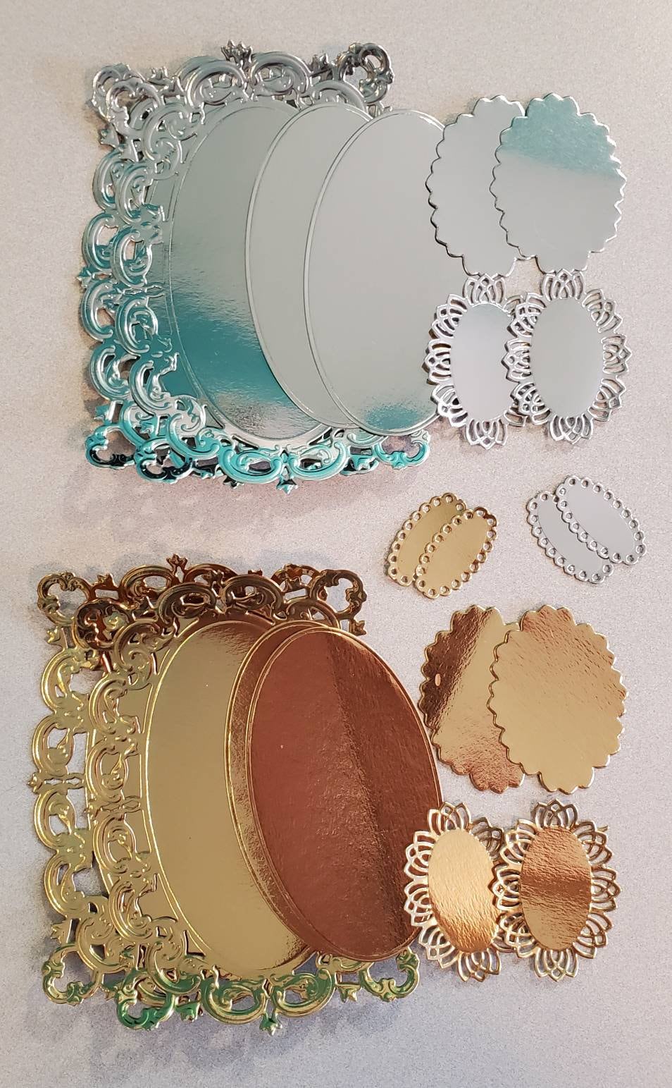 30 Pc Oval Mirror Frame Card Making Kit - Etsy