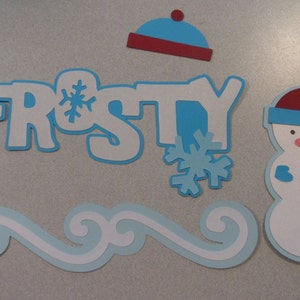 Frosty Winter Cricut Die Cut Scrapbook Layout Set - Etsy