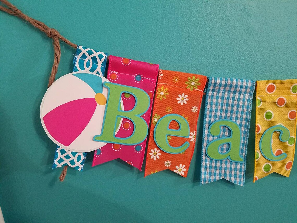 Beach Fun Ribbon Banner | Etsy