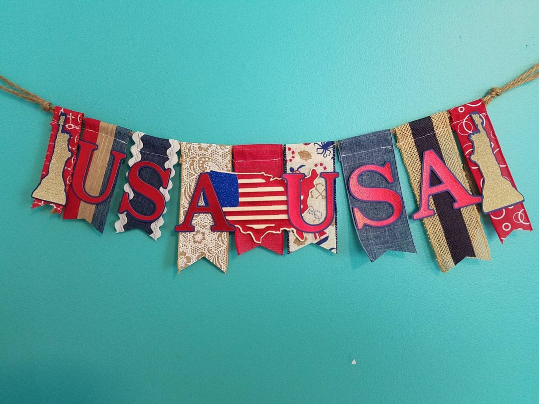USA Ribbon Banner - Etsy