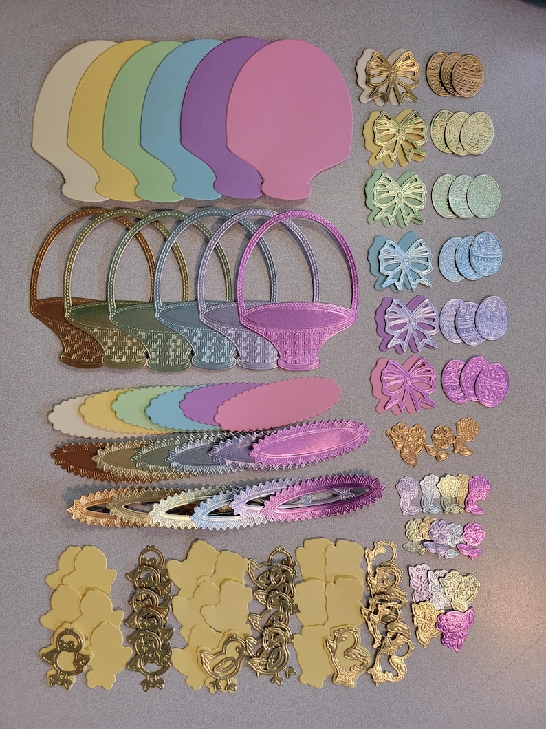 114 Pc Easter Scene Card Making Kit - Etsy