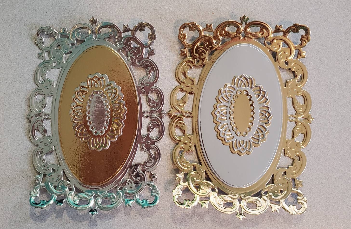 30 Pc Oval Mirror Frame Card Making Kit - Etsy
