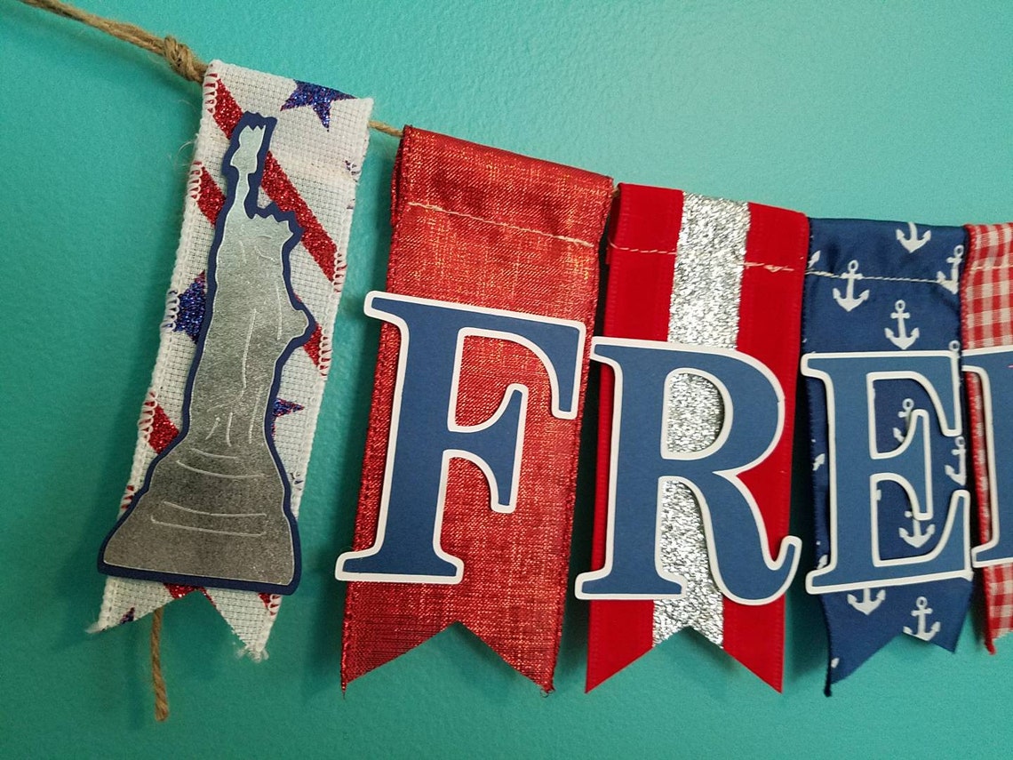 Freedom Ribbon Banner | Etsy