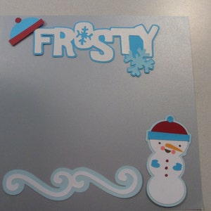 Frosty Winter Cricut Die Cut Scrapbook Layout Set - Etsy