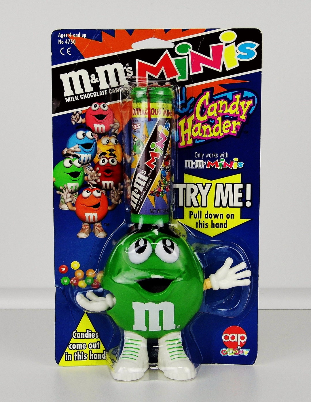 Vintage M&m’s Minis Green Candy Hander Dispenser by Cap Toys - Etsy