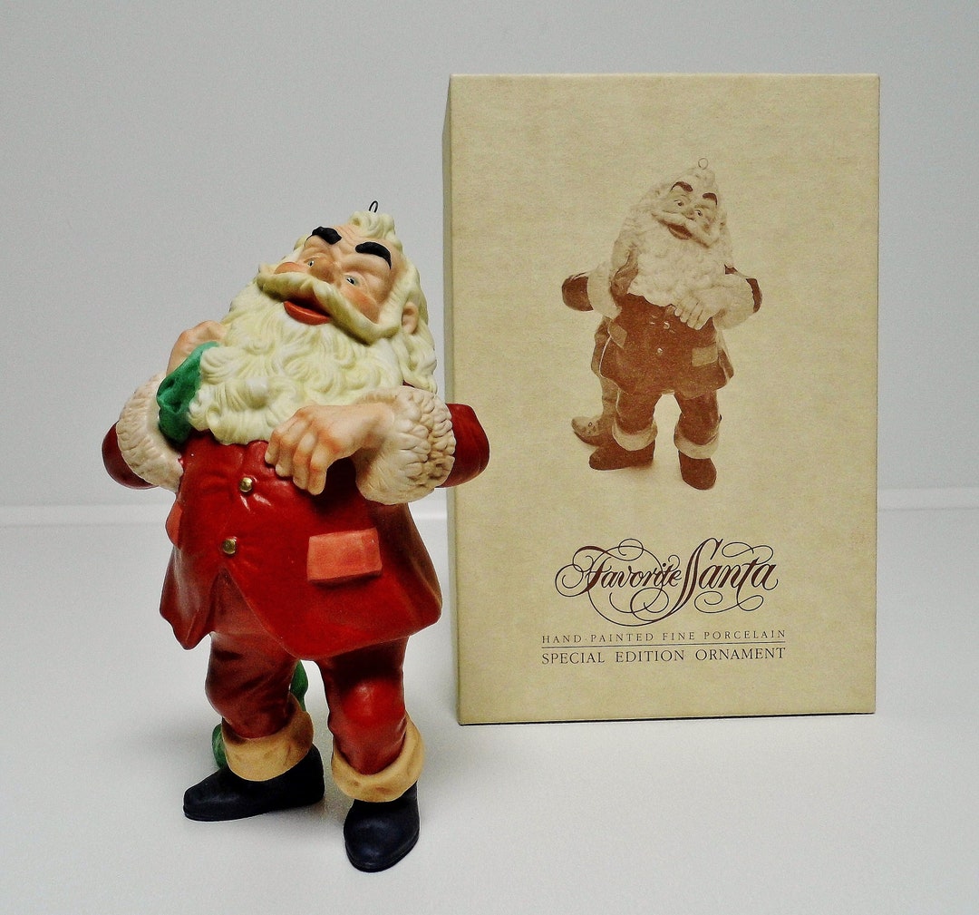 Brand New Hallmark favorite Santa Fine Porcelain Santa - Etsy