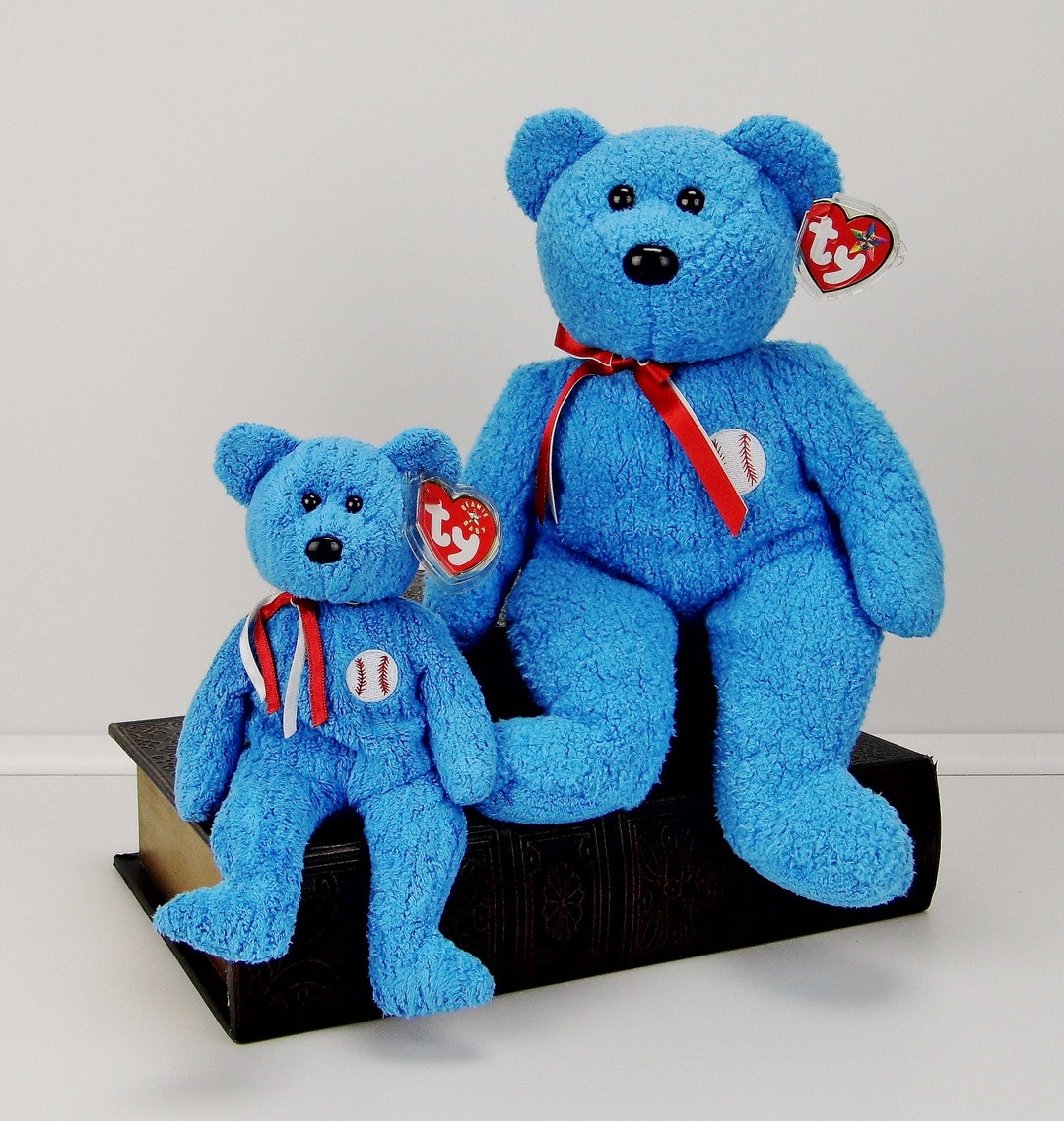 New and Rare Ty ADDISON Baseball Themed 14 Chenille Beanie Buddy and ...