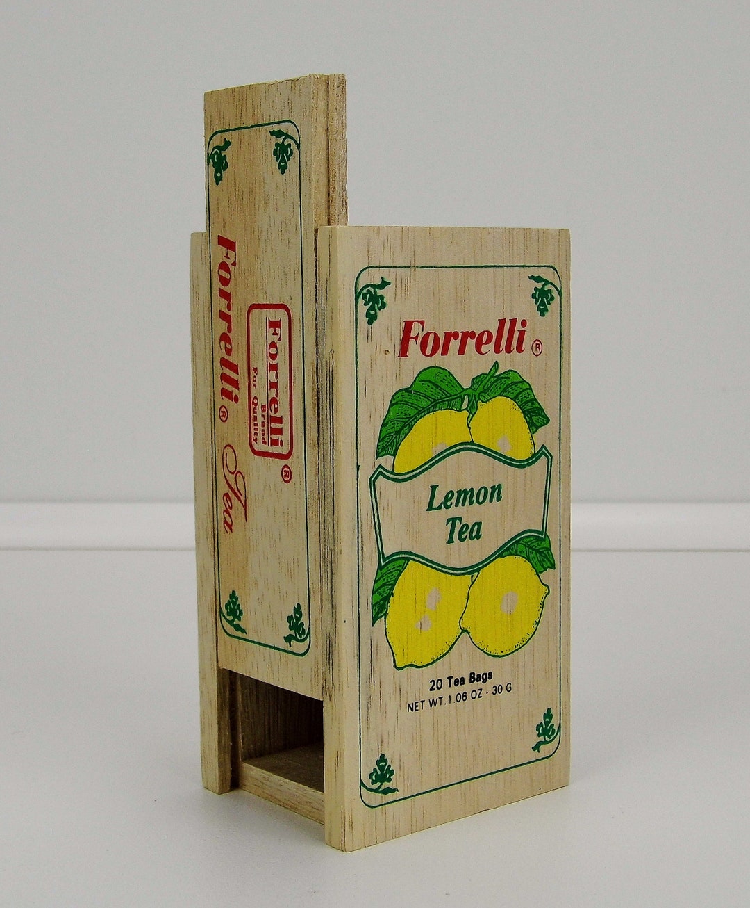 Rare Empty Vintage FORRELLI Brand Lemon Tea Wooden Slide-top Box From ...